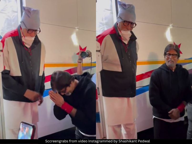 Amitabh Bachchan's Doppelganger Touches His Feet. Video Viral