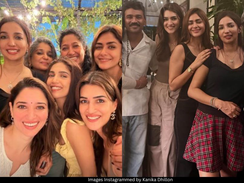 Dhanush Parties With Kriti Sanon, Mrunal Thakur, Tamannaah Bhatia ...